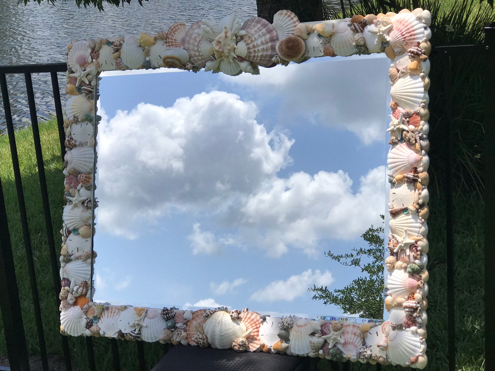 Multicolor Custom Seashell Mirror - Etsy