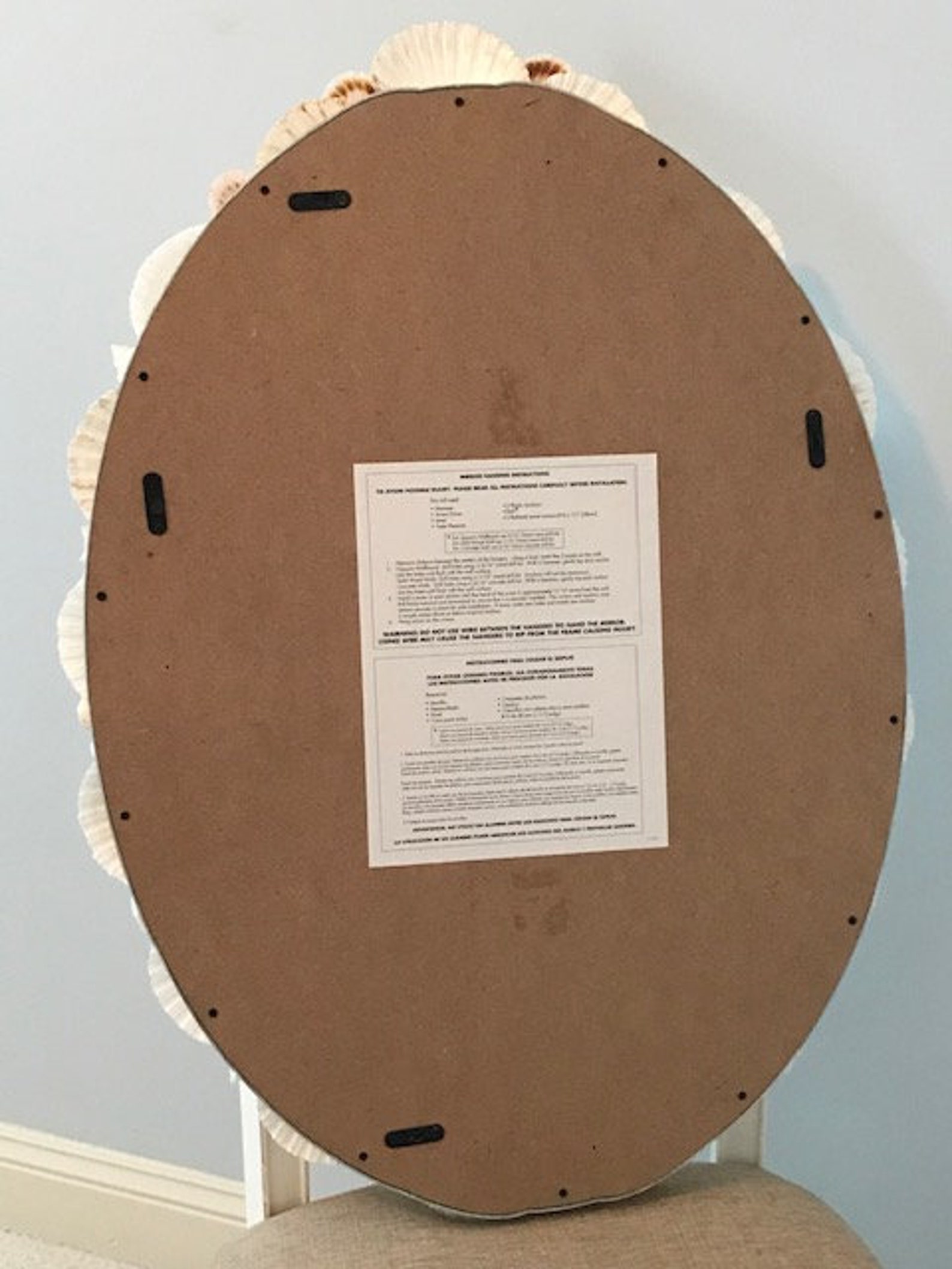 Pink Accents Oval Custom Seashell Mirror - Etsy