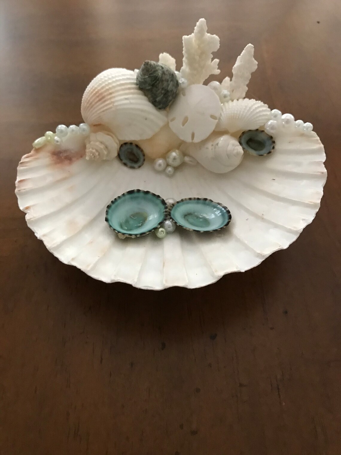 Custom Sea Shell Ring Holder Seashell Ring Holder L Beach Wedding Beach ...