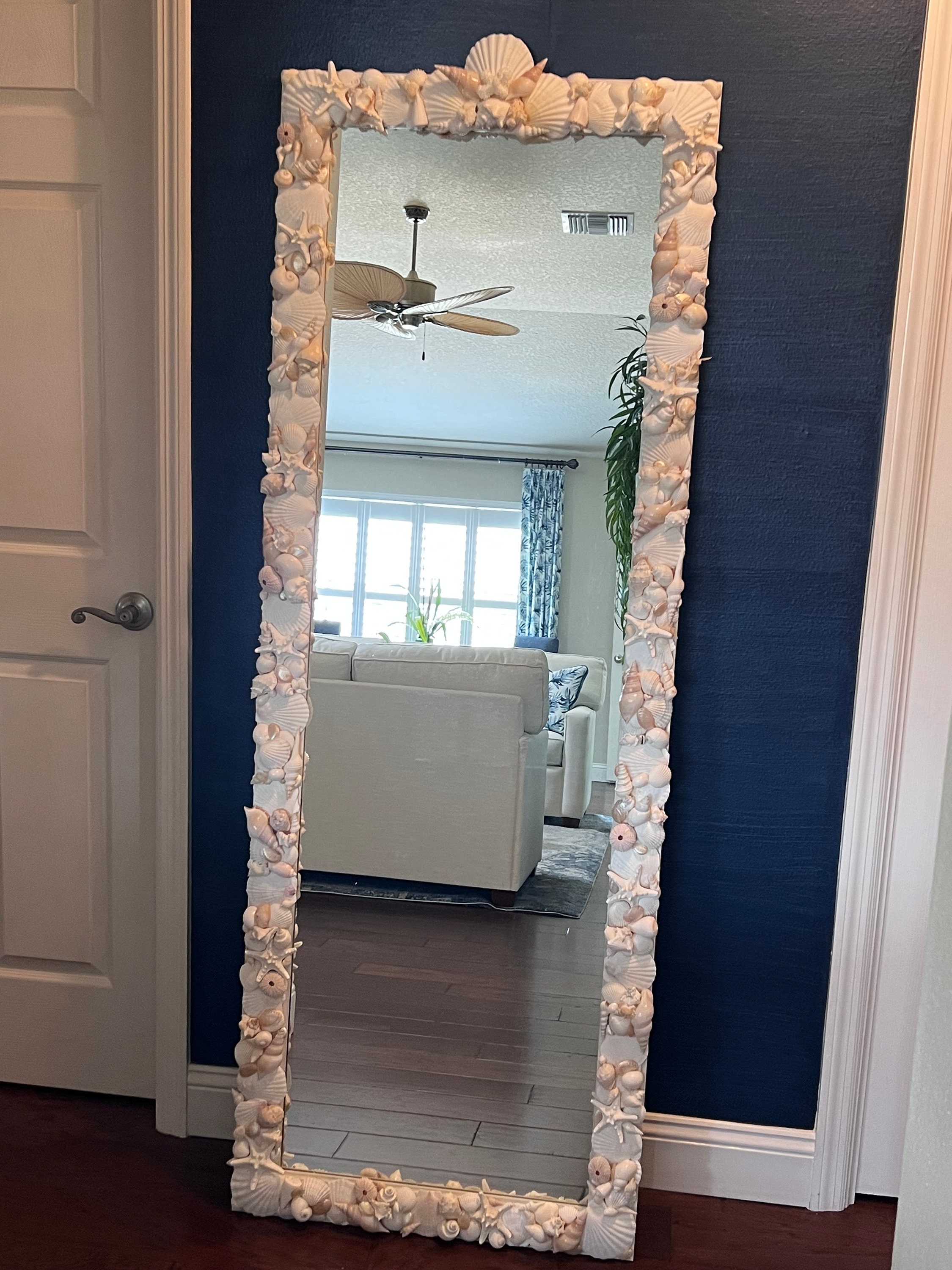 Full Length White Sea Shell Custom Mirror - Etsy