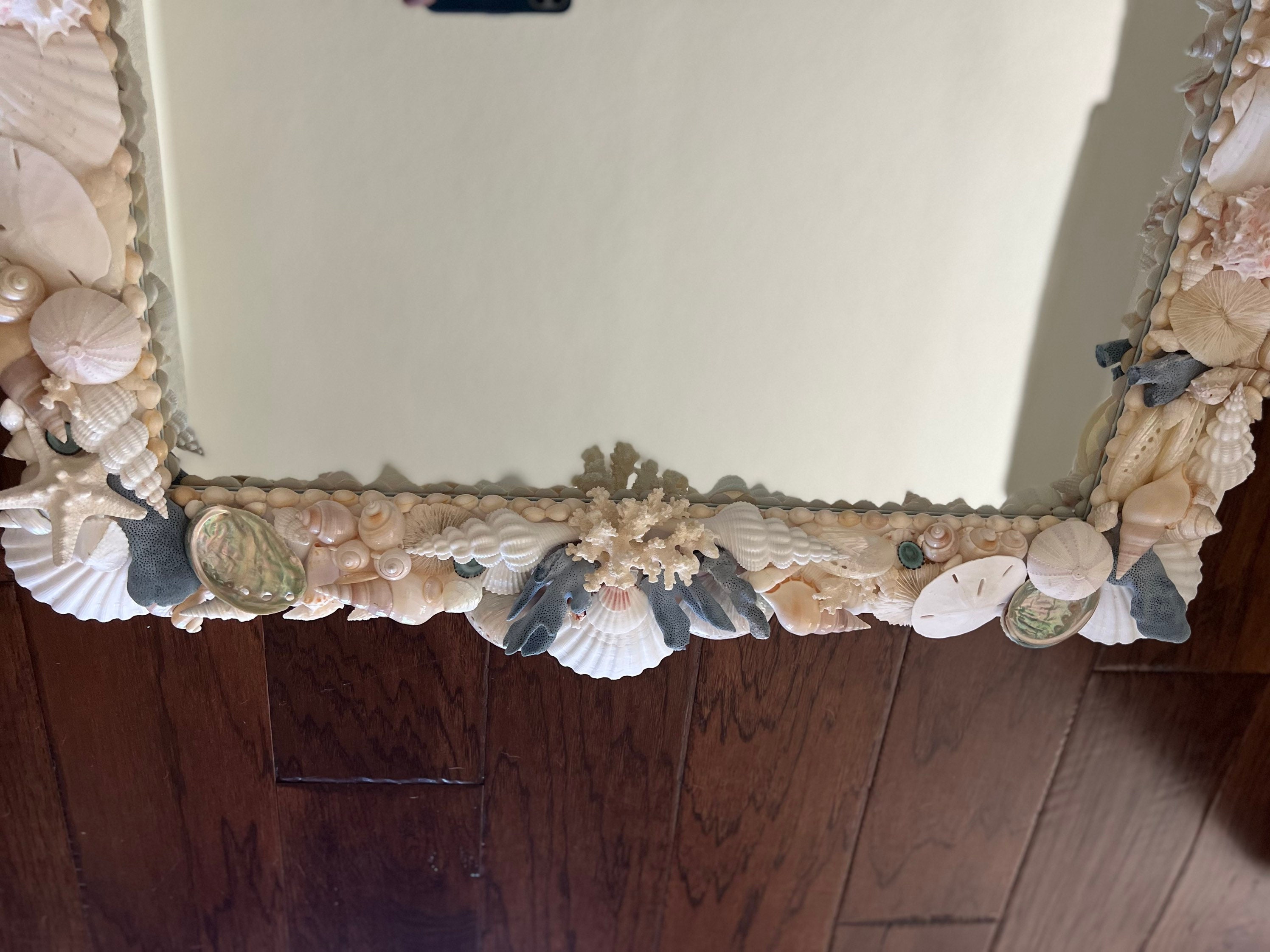 Blue Coral Extra Large Custom Seashell Mirror - Etsy