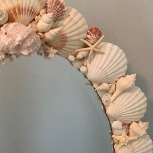 Pink Accents Oval Custom Seashell Mirror - Etsy