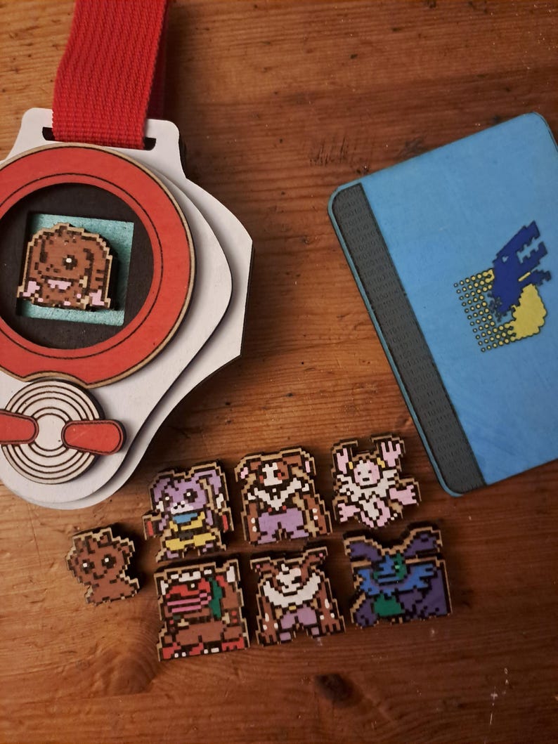 Full Colour Lopmon Sprite Expansion Wooden 3D Digimon Tamers | Magnetic ...