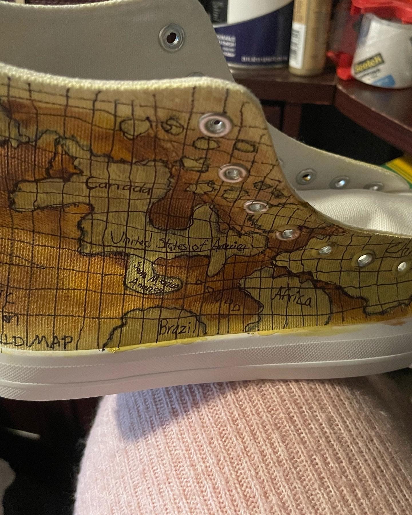 World Map Shoes - Etsy