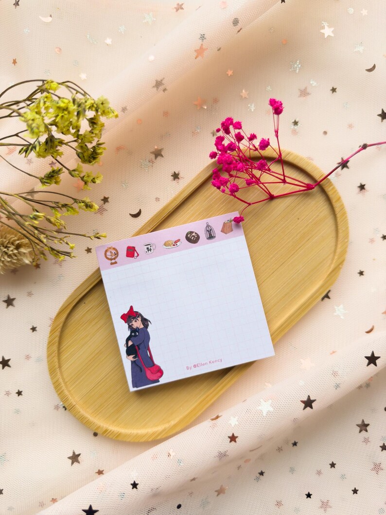 Kikis Delivery Service Sticky Notes 7x7cm Cute Studio Ghibli Stationery ...