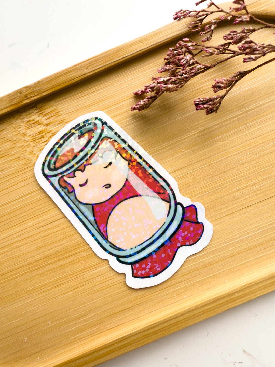 Ponyo Holographic Vinyl Sticker Waterproof, Cute 6x3 Cm Anime Decal for ...