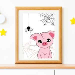 Digital Download: Charlotte's Web Inspired Wall Print - Instant Access ...