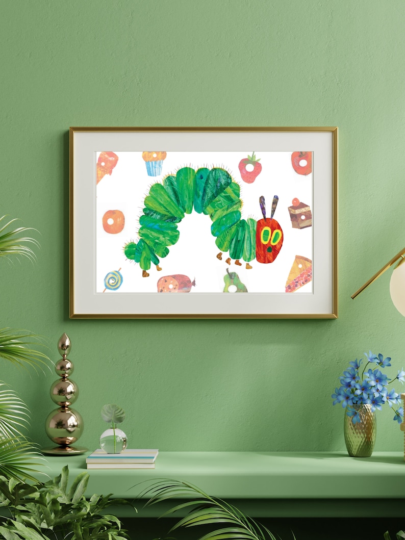The Very Hungry Caterpillar Nursery Print Children's - Etsy
