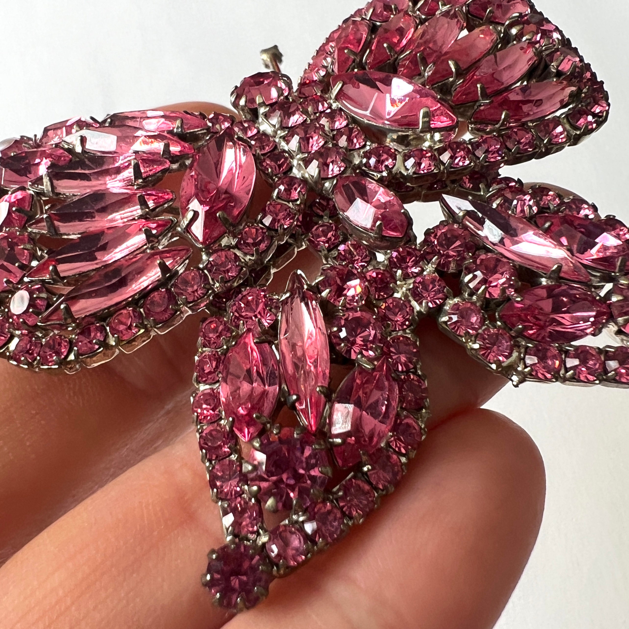 JULIANA Pink Butterfly Brooch Delizza & Elster Butterfly Brooch Vintage ...