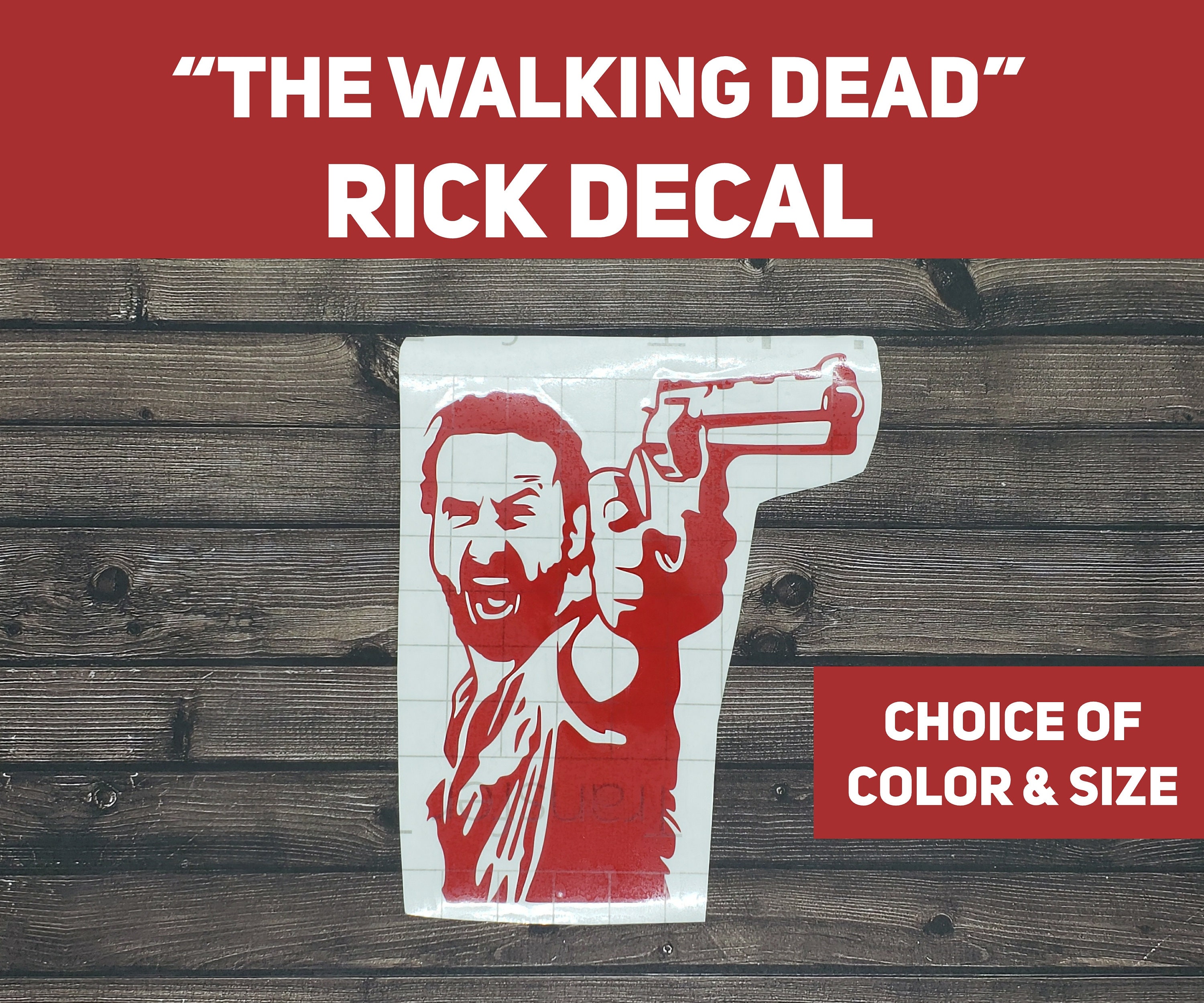 Rick Grimes Vinyl Decal Choice of Color and Size Made with | Etsy