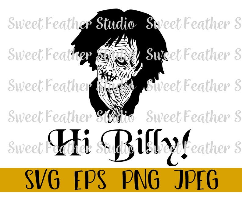 Hocus Pocus Billy Svg Hi Billy With Detailed Etsy