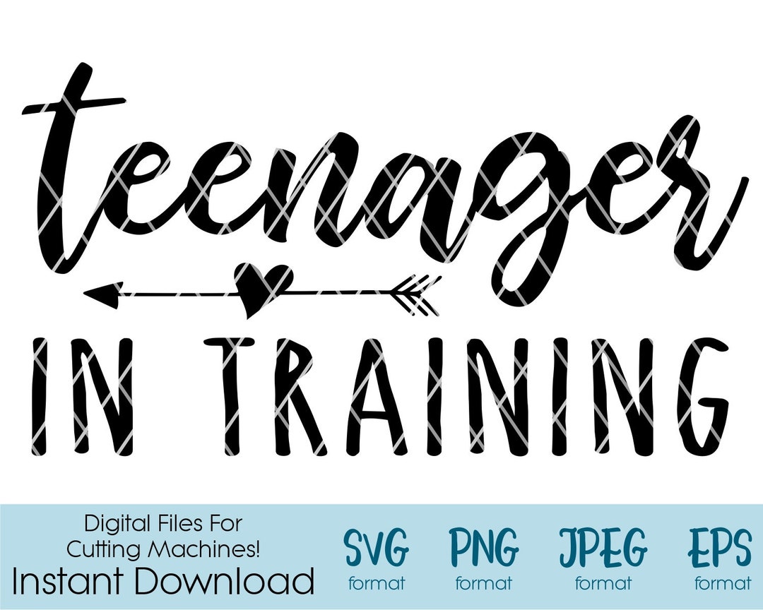 Teenager in Training SVG Graphic With Arrow - Digital Files for Cutting ...