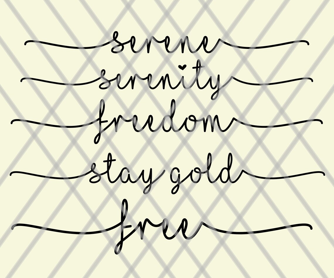SVG Bundle 25 Positive Quotes in a Cursive Font for - Etsy