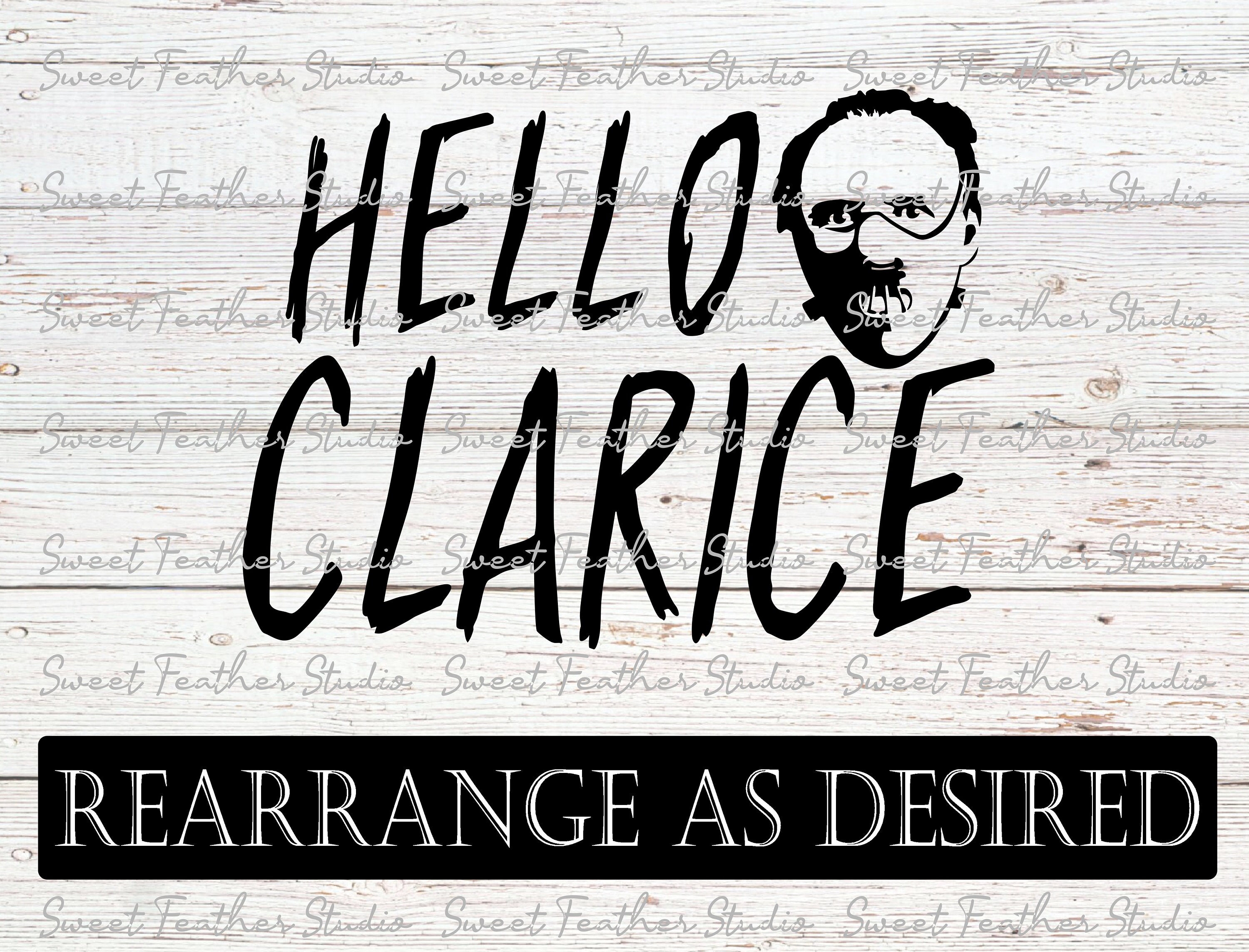 Hannibal Lecter SVG and DXF "hello Clarice" - for Cutting Machines ...