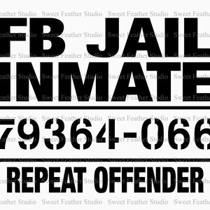 Facebook Jail SVG, 3 Funny and Different Designs, Perfect for T-shirts ...