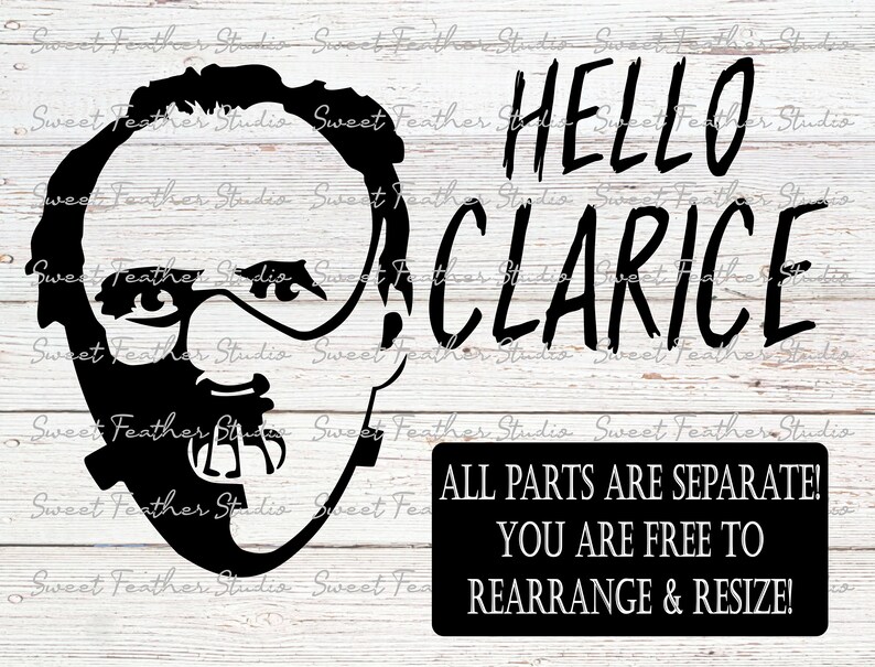 Hannibal Lecter SVG and DXF hello Clarice for - Etsy