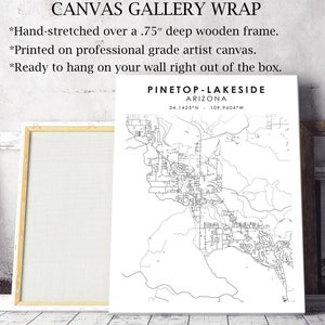 Pinetop Lakeside Map Print | Pinetop Lakeside Arizona Map Print ...