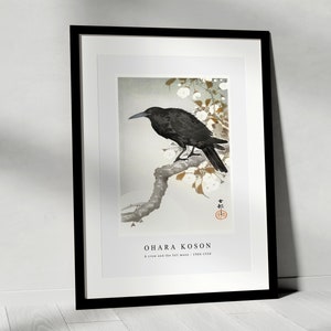 Ohara Koson - A Crow and the Full Moon (1900-1930) by Ohara Koson (1877 ...