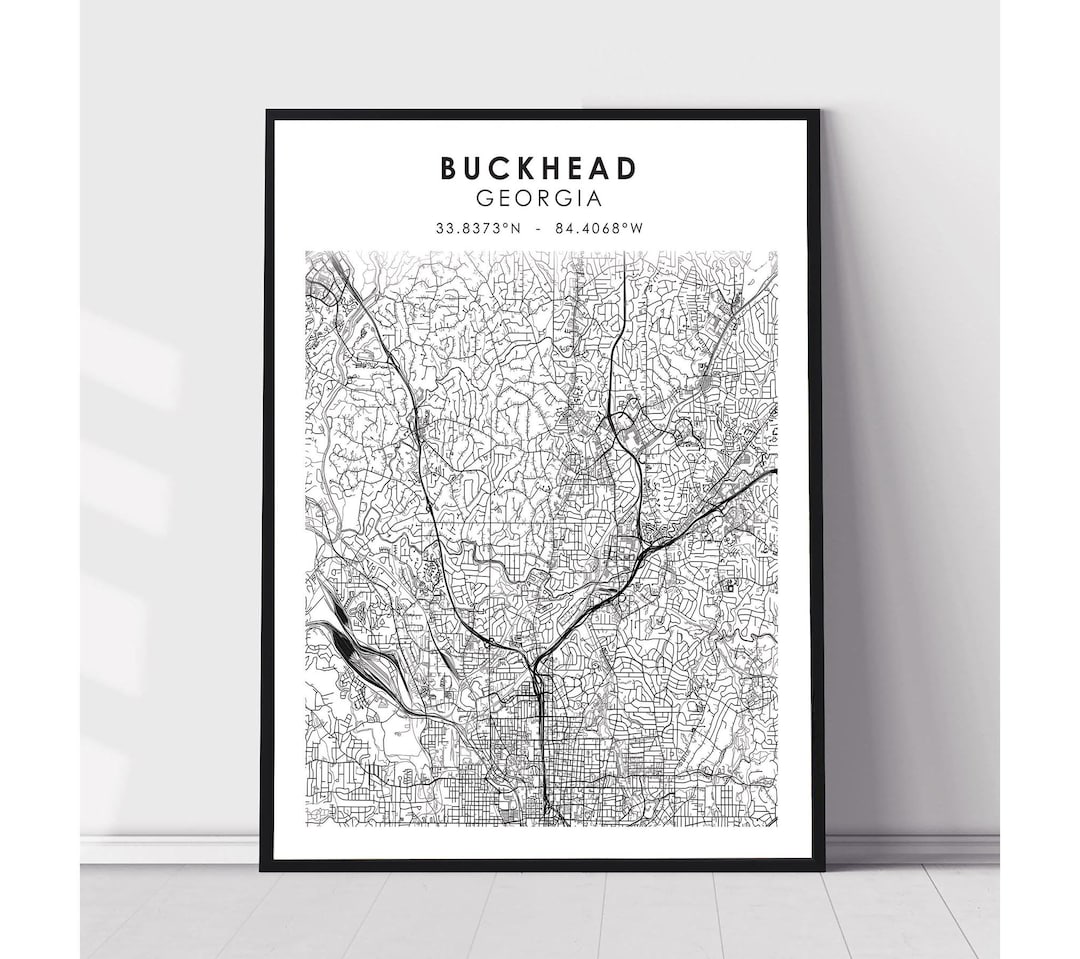 Buckhead Map Print | Buckhead Georgia Map Print | Buckhead Georgia Map ...