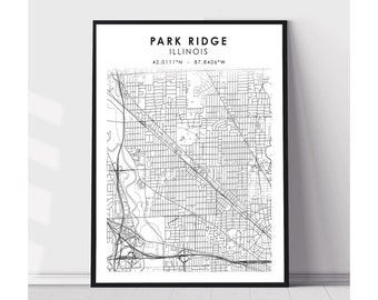 Park Ridge Map - Etsy