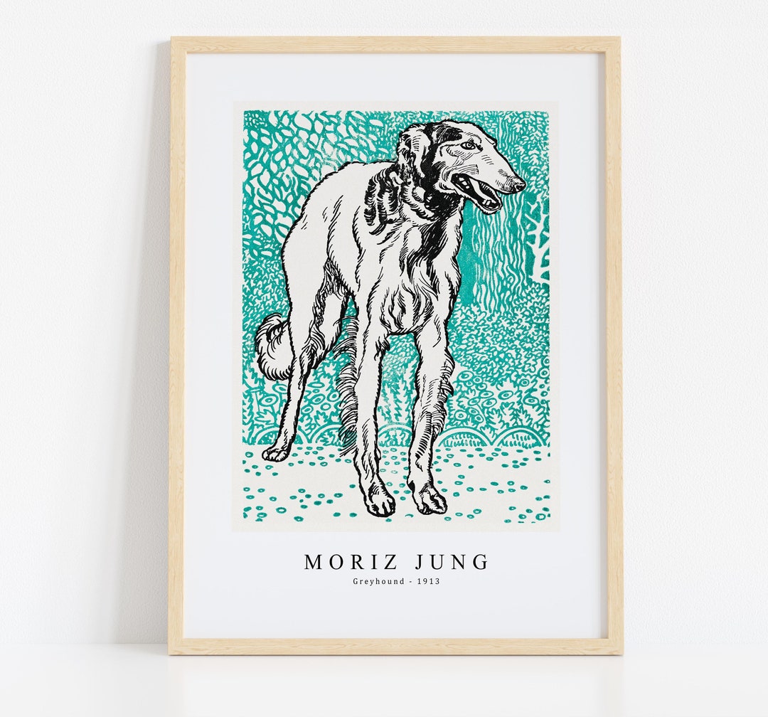 Moriz Jung Print Download Digital File - Greyhound (1913) Wall Art ...