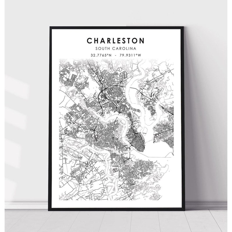Charleston Map - Etsy