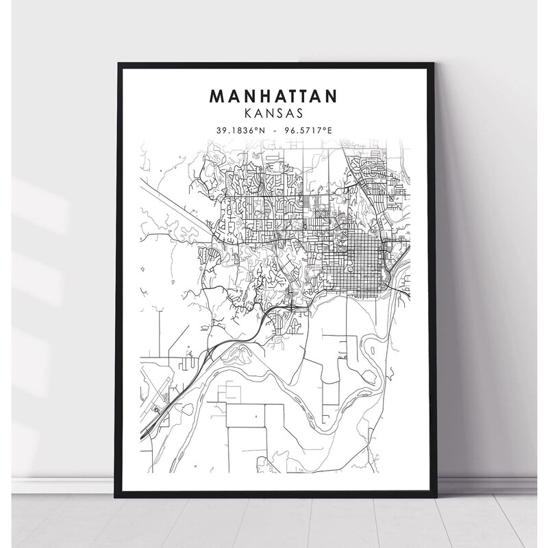 Manhattan Map - Etsy