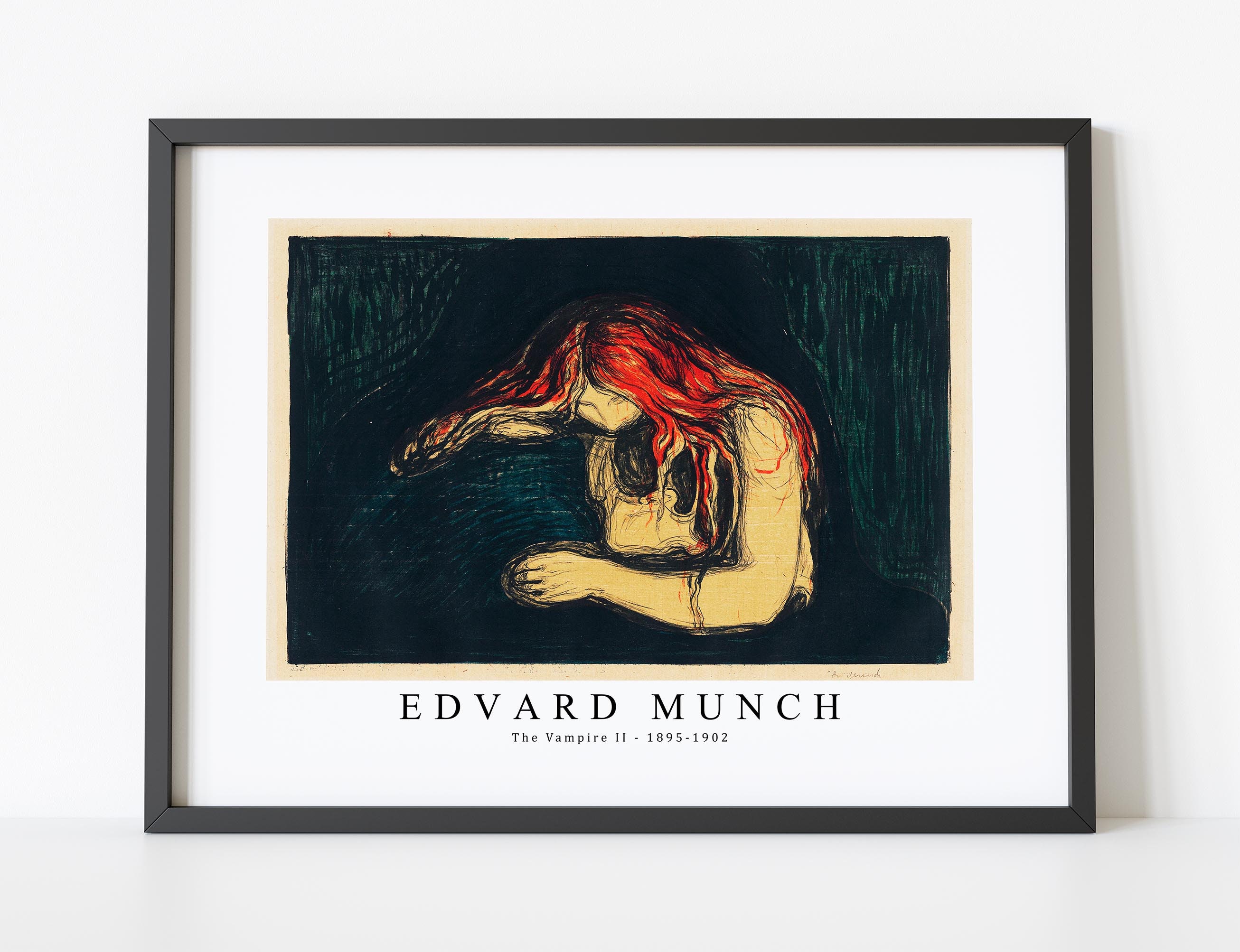 Edvard Munch Print Download Digital File, Edvard Munch - the Vampire II ...