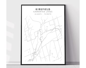 Kirkfield Map Art - Etsy Canada