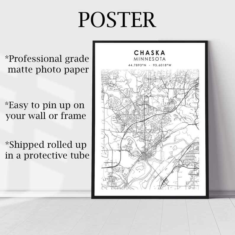 Chaska Map Print | Chaska Minnesota Map Print | Chaska Minnesota Map ...