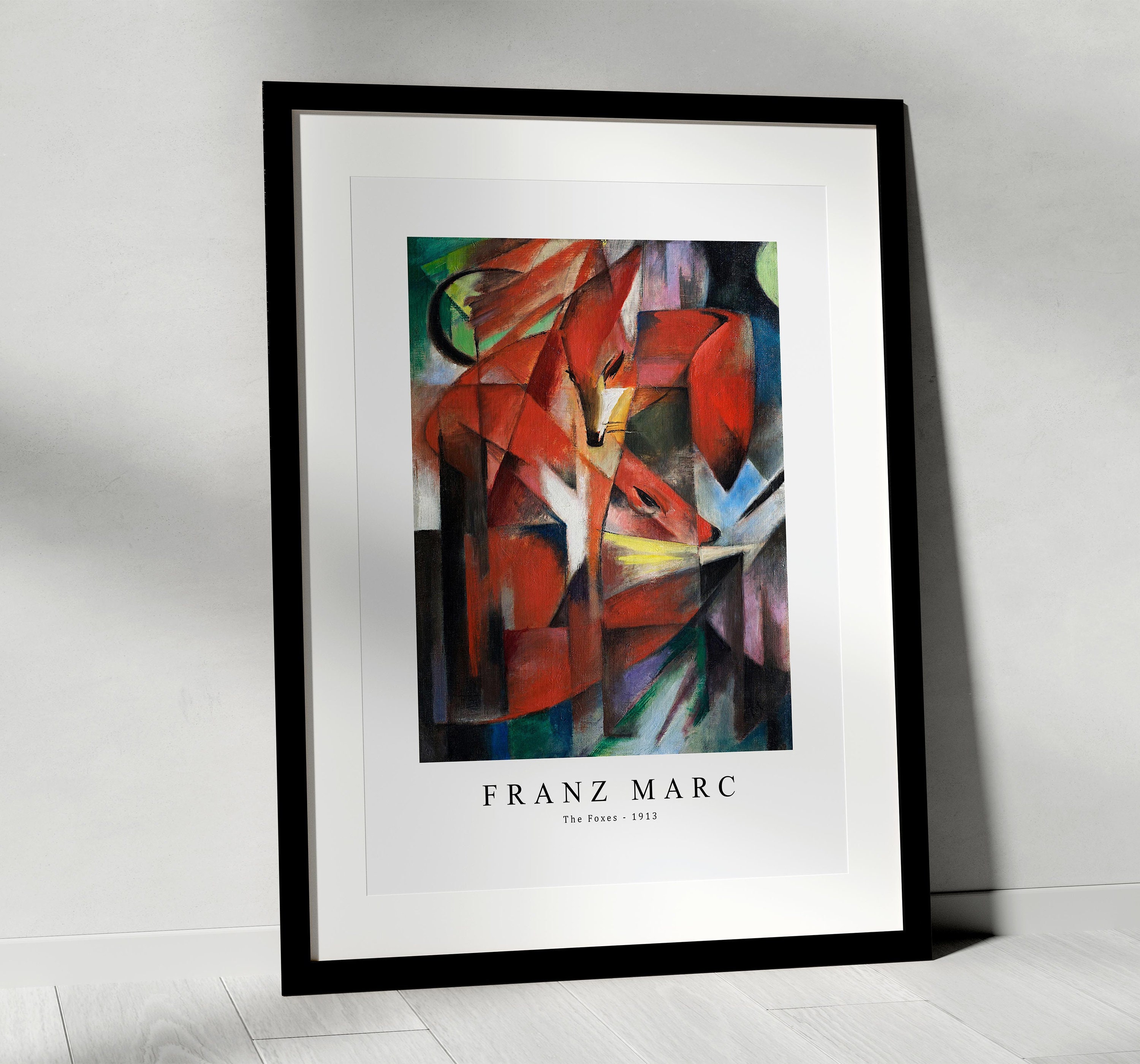 Franz Marc Art Print | the Foxes 1913 | Franz Marc Wall Art Decor - Etsy