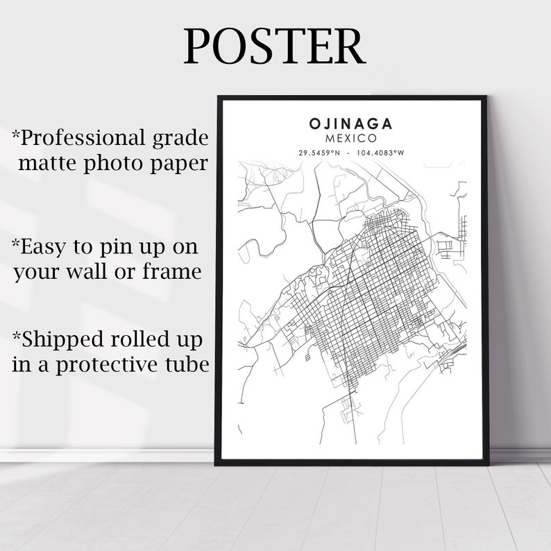 Ojinaga Map Print Ojinaga Mexico Map Print Ojinaga Mexico - Etsy