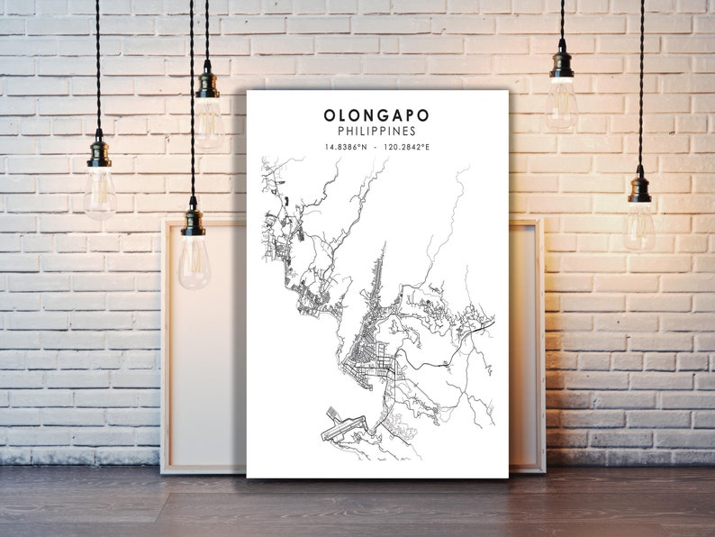 Olongapo Map Print | Olongapo Philippines Map Print | Olongapo ...