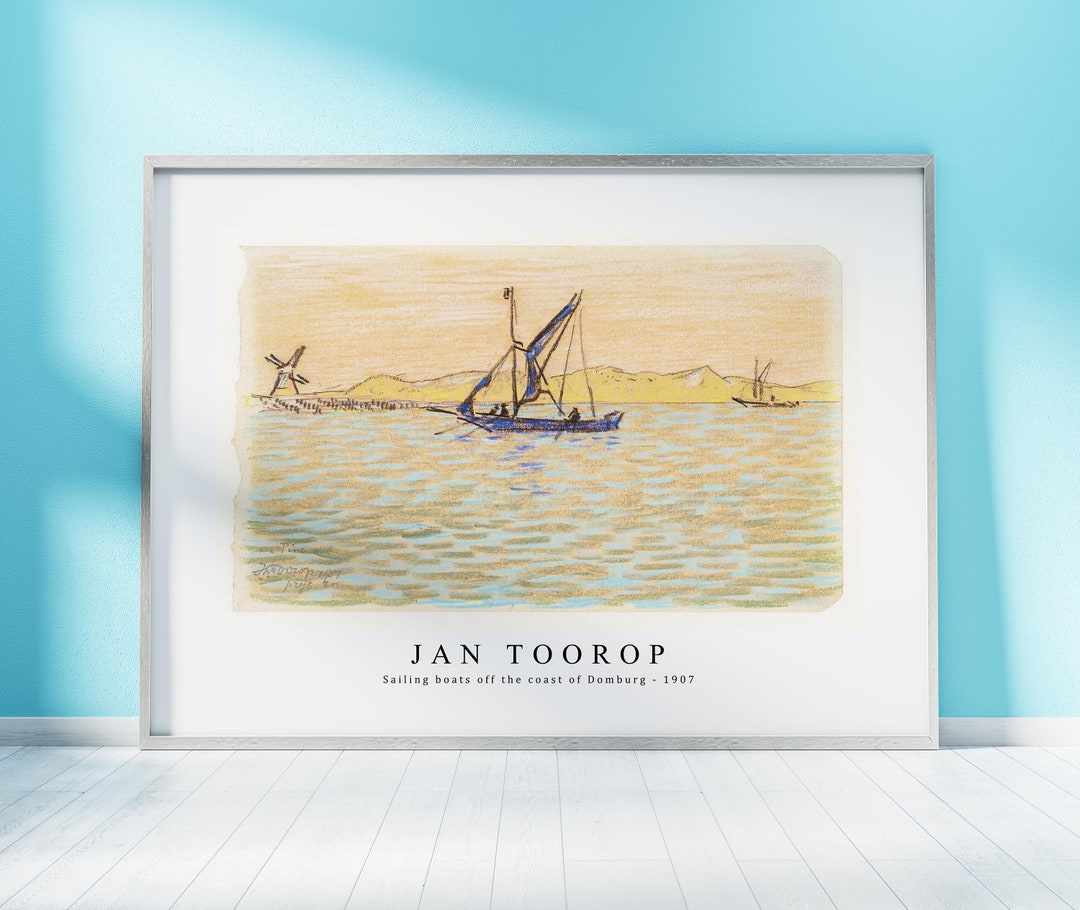 Jan Toorop Print Download Digital File - Sailing Boats off the Coast of ...