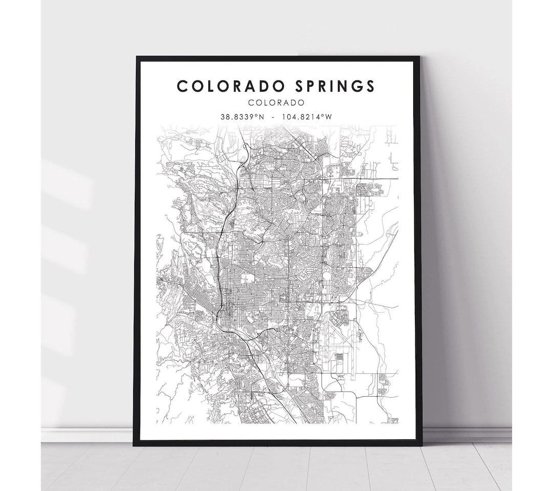 Colorado Springs Map Print | Colorado Springs Colorado Map Print ...