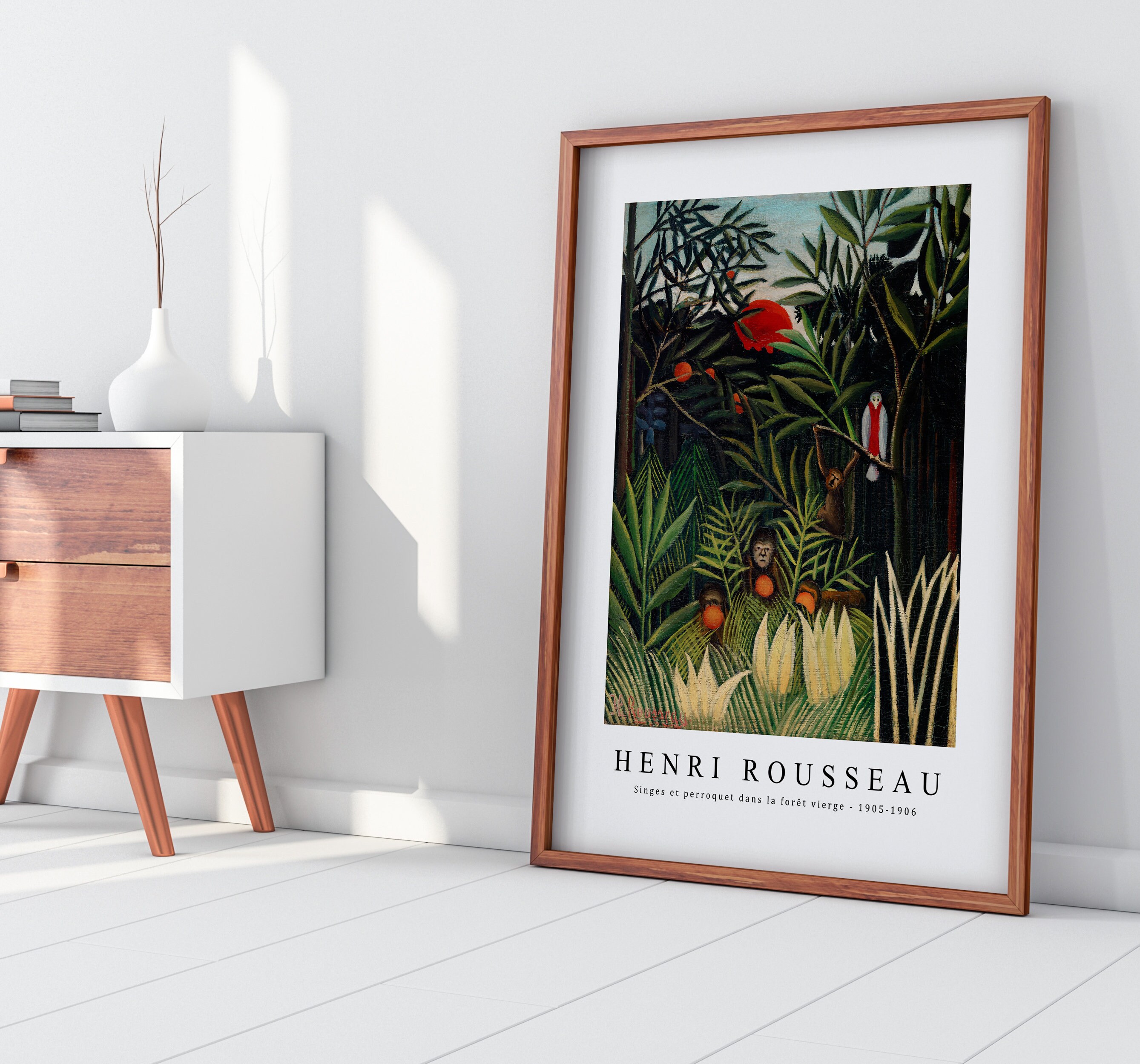 Henri Rousseau Art Print Henri Rousseau-monkeys and Parrot - Etsy