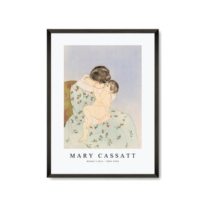 Mary Cassatt Print Download Digital File, Mary Cassatt - Mother’s Kiss ...