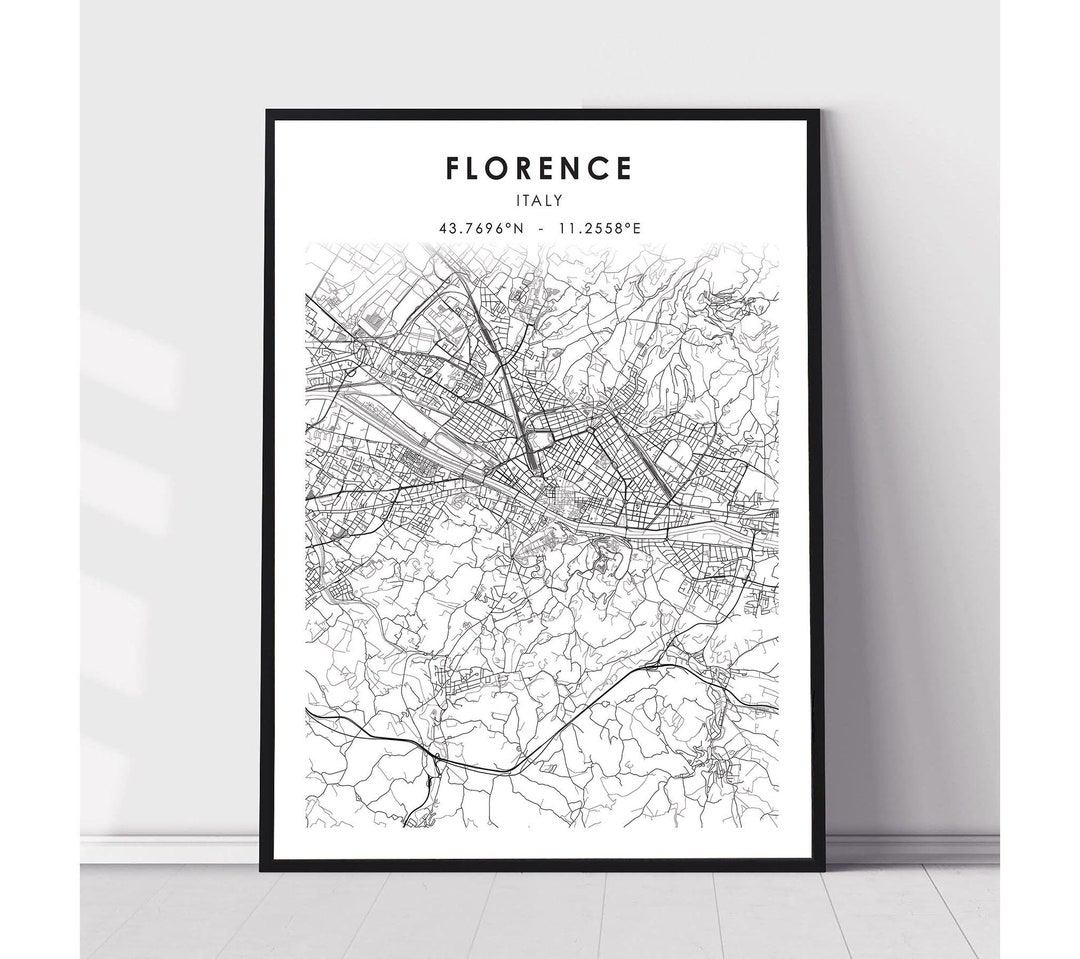 Florence Map Print | Florence Italy Map Print | Florence Italy Map ...