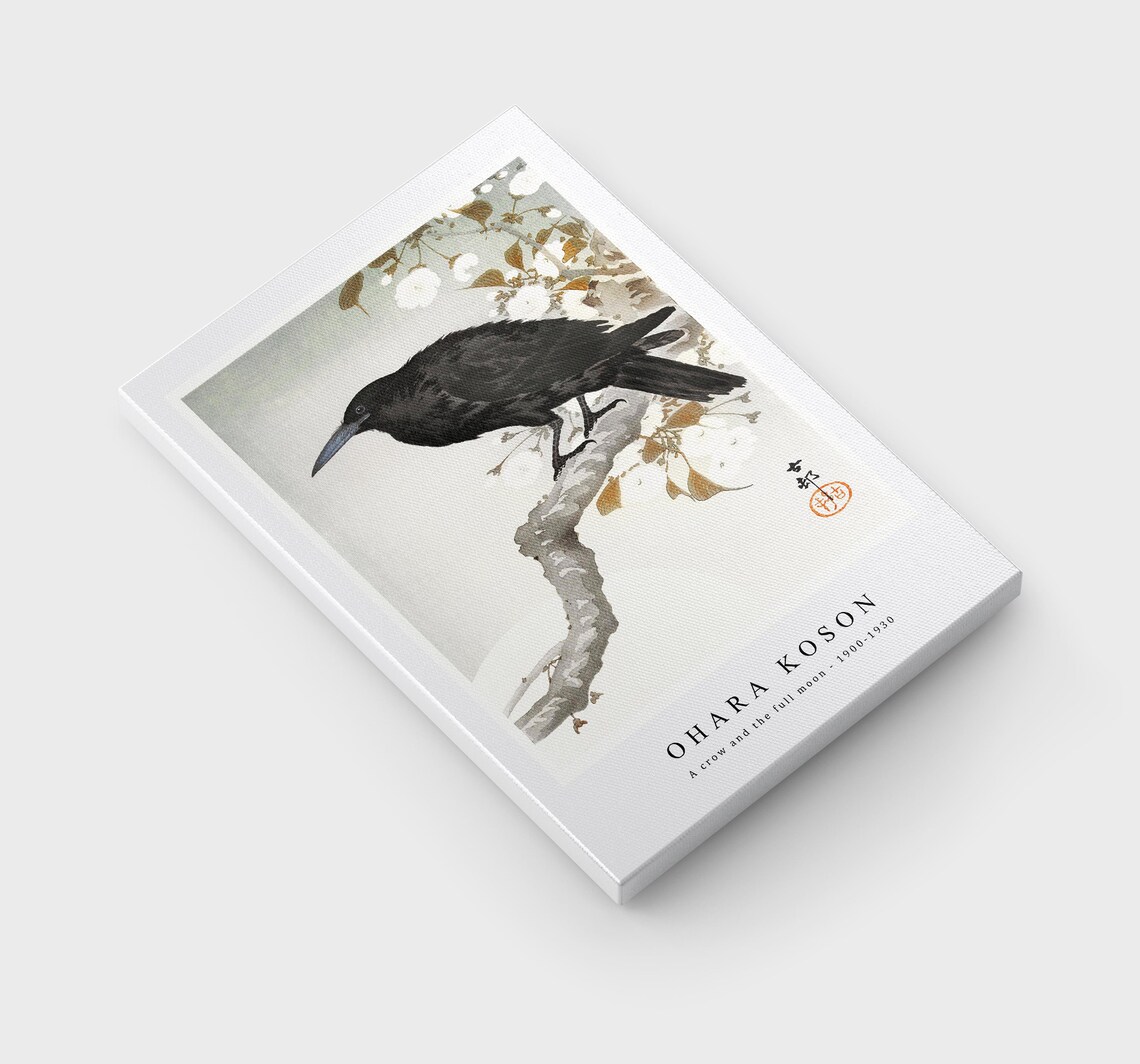 Ohara Koson - A Crow and the Full Moon (1900-1930) by Ohara Koson (1877 ...