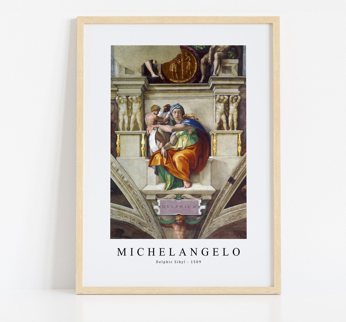 Michelangelo Print Download Digital File, Michelangelo - Delphic Sibyl ...