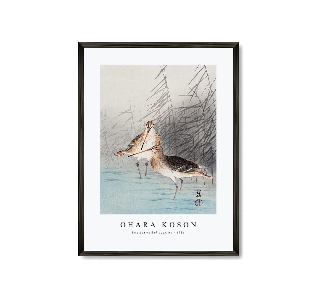 Ohara Koson - Two Bar-tailed Godwits (1926) | Ohara Koson Wall Art ...