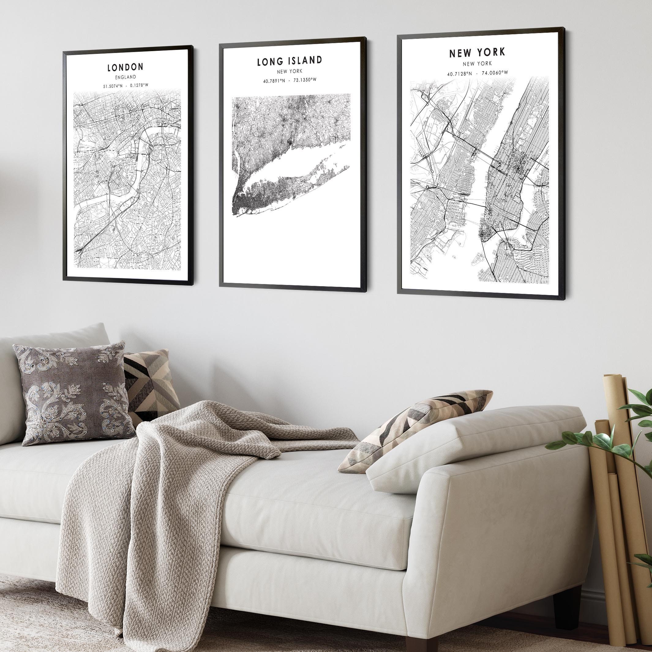 Long Island Map Print Long Island New York Map Print Long - Etsy