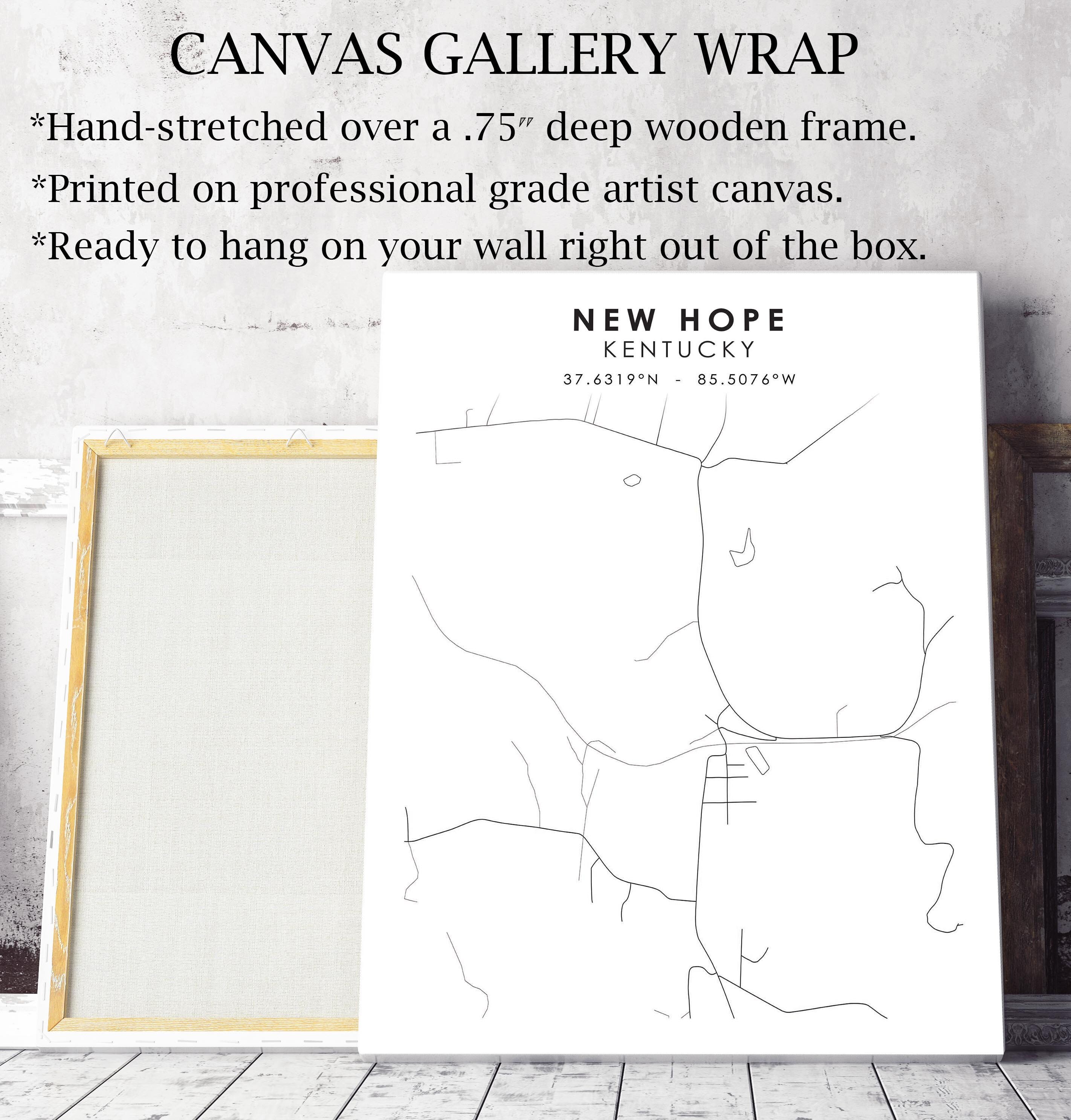 New Hope Map Print New Hope Kentucky Map Print New Hope - Etsy