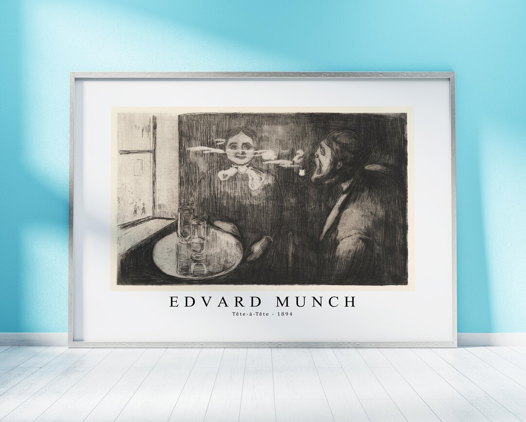 Edvard Munch Print Download Digital File, Edvard Munch - Tête-á-tête ...
