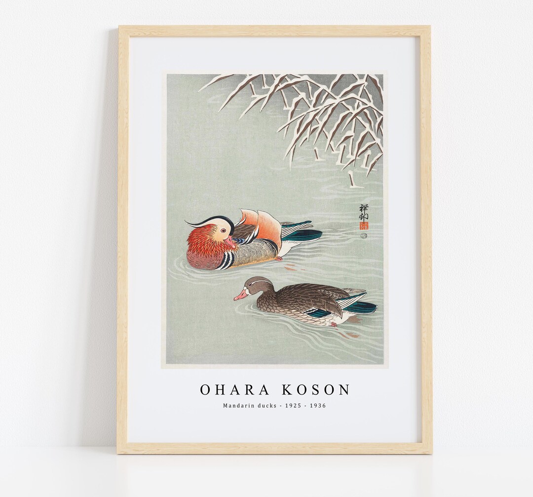 Ohara Koson Print Download Digital File - Mandarin Ducks (1925 - 1936 ...