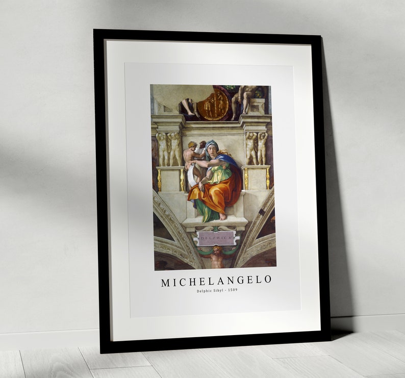 Michelangelo Print Download Digital File, Michelangelo - Delphic Sibyl ...