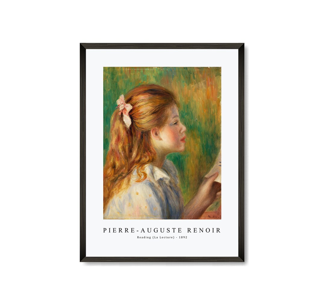 Pierre Auguste Renoir Art Print | Reading (la Lecture) 1892 | Pierre ...