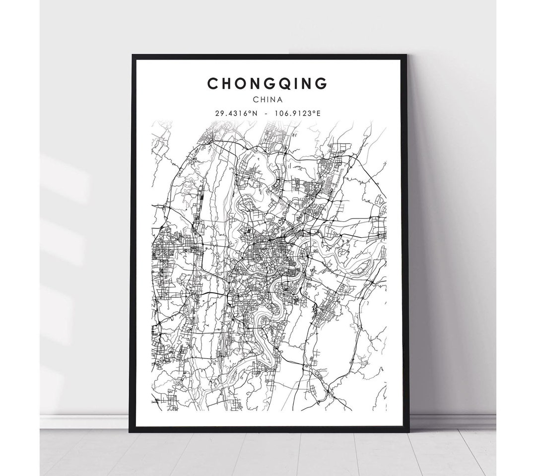 Chongqing Map Print | Chongqing China Map Print | Chongqing China Map ...
