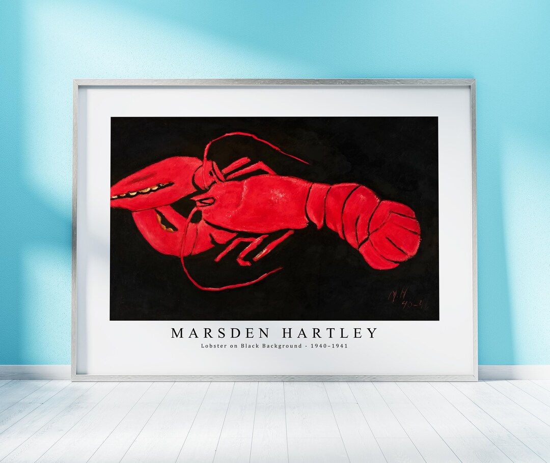 Marsden Hartley Print Download Digital File - Lobster on Black ...