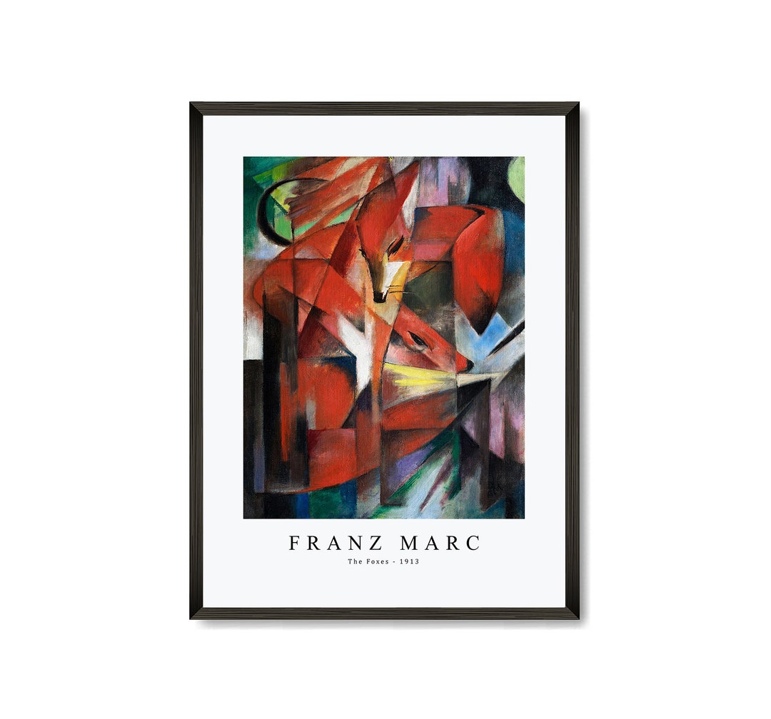 Franz Marc Art Print | the Foxes 1913 | Franz Marc Wall Art Decor - Etsy